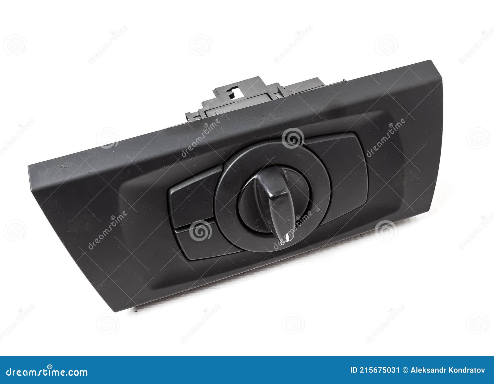 Close-up on the Headlight Switch Control Buttons and Automatic Adjust ...