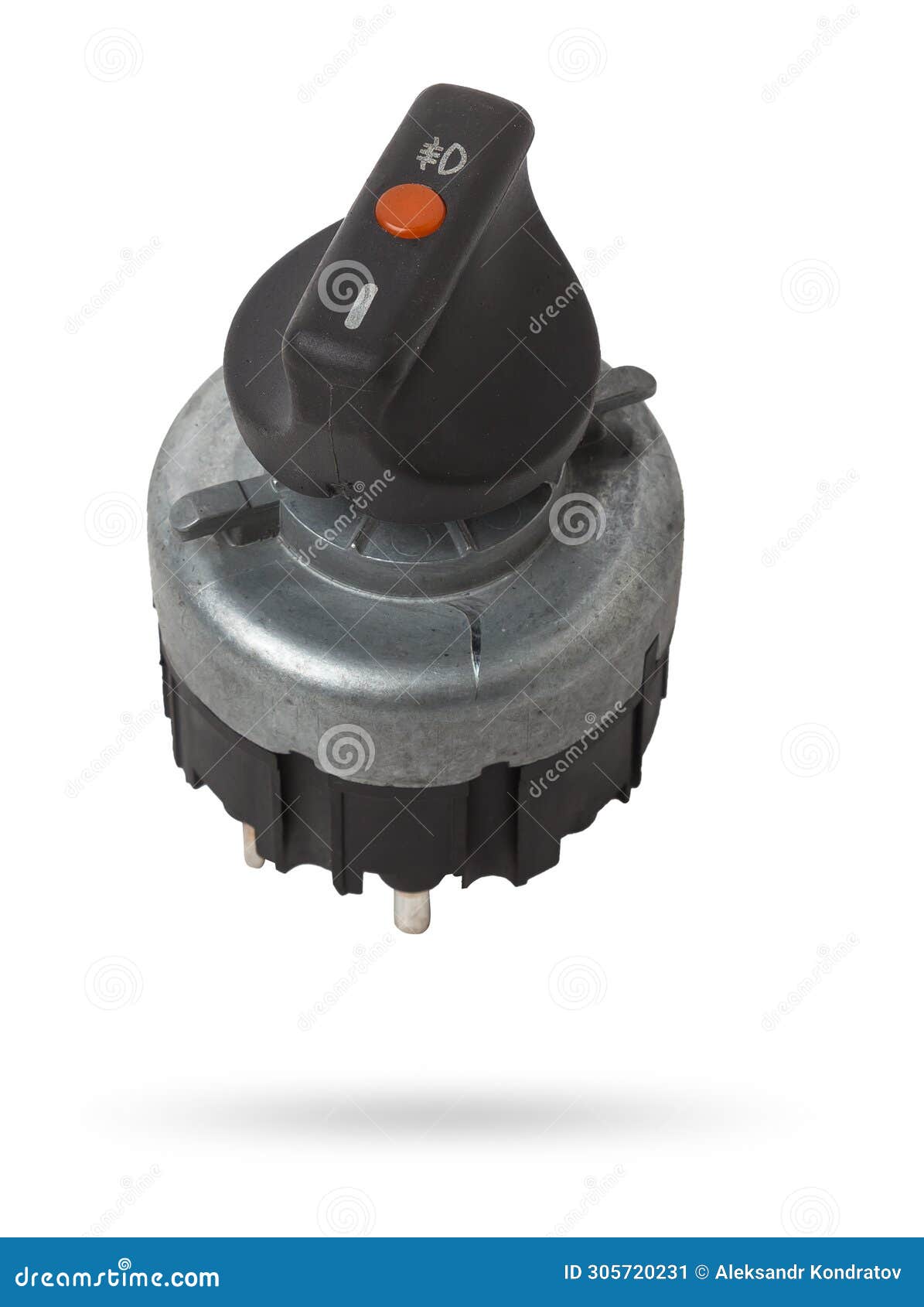 Close-up on the Headlight Switch Control Buttons and Automatic Adjust ...