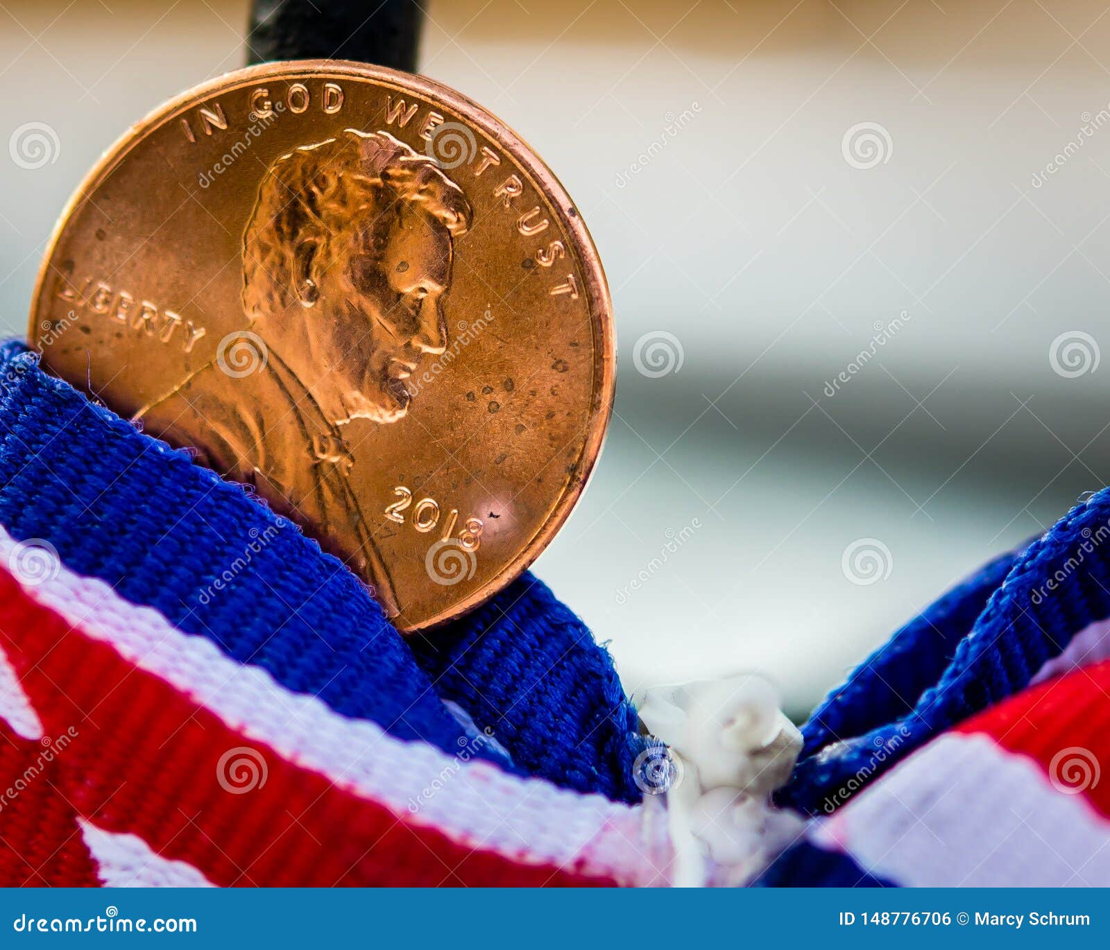 Close-Up of Heads Side of Penny Stock Photo - Image of sign, patriotic ...