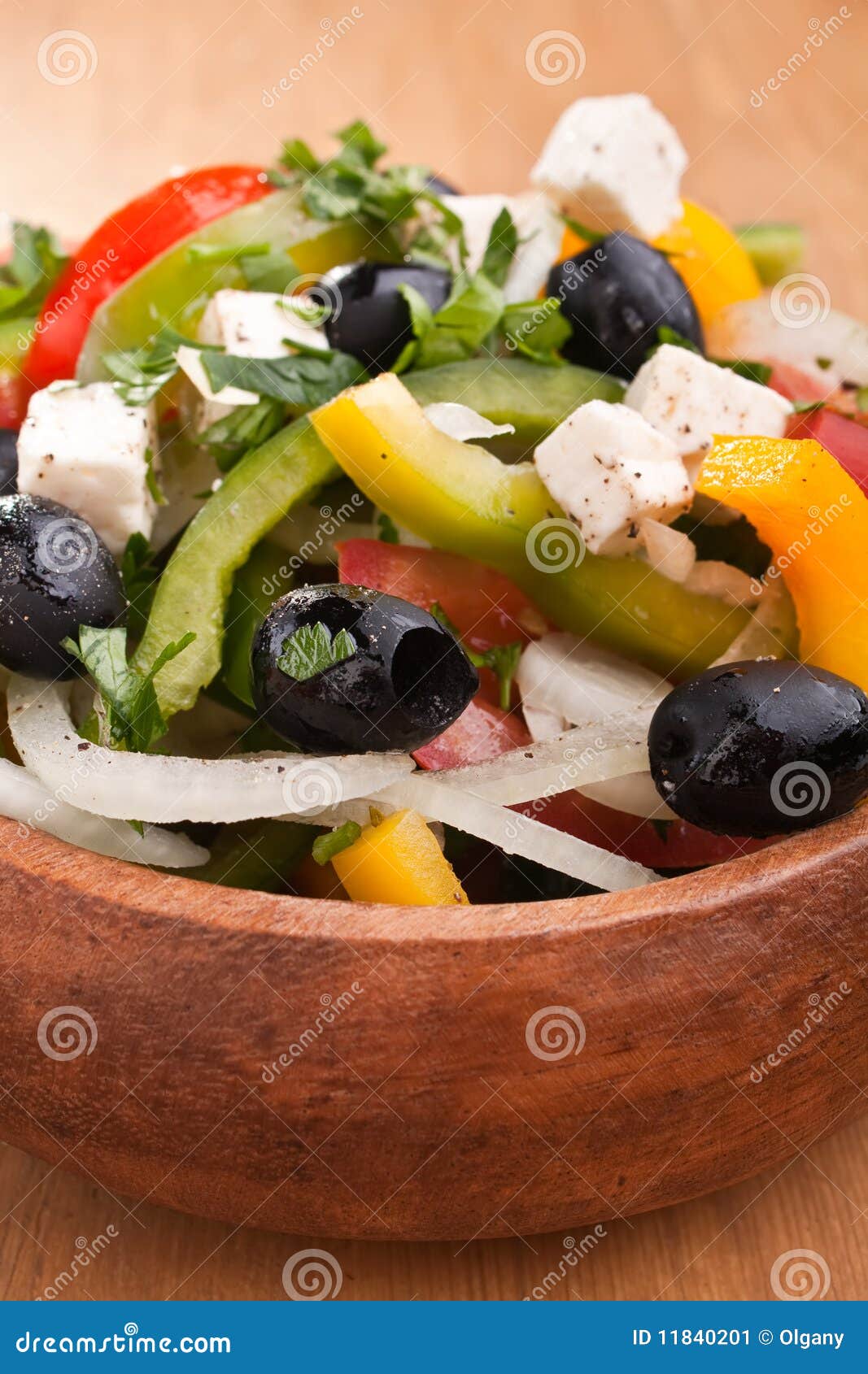 Close Up Healthy Greek Salad Stock Image - Image of ingredient, olives ...
