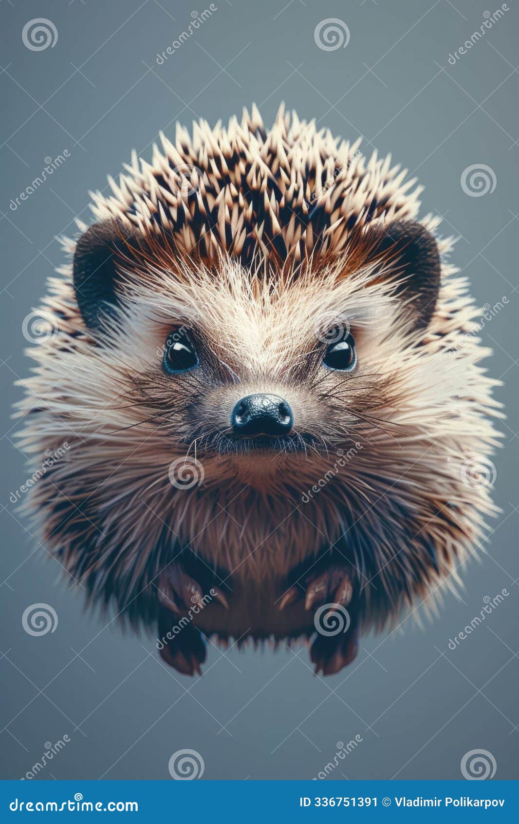 A Close-up of a Hedgehog S Face on a Gray Background, Perfect for ...