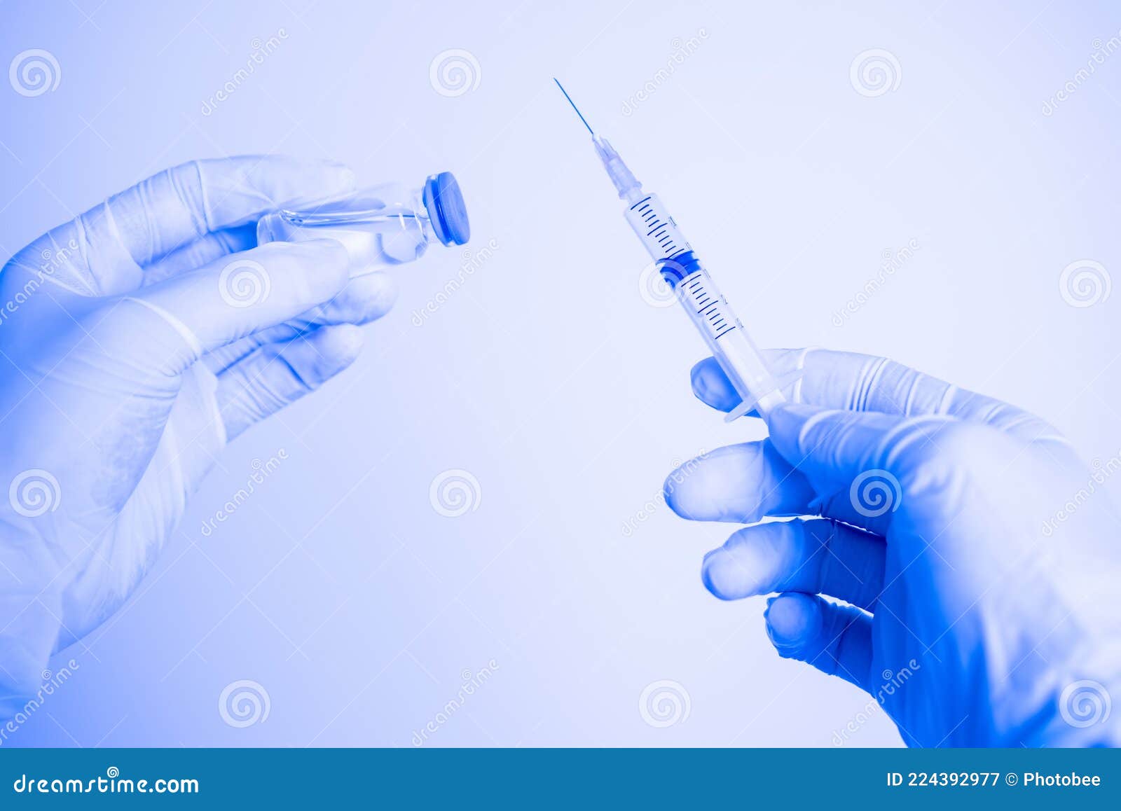 Close-up Held a Syringe and Potion Stock Image - Image of control ...