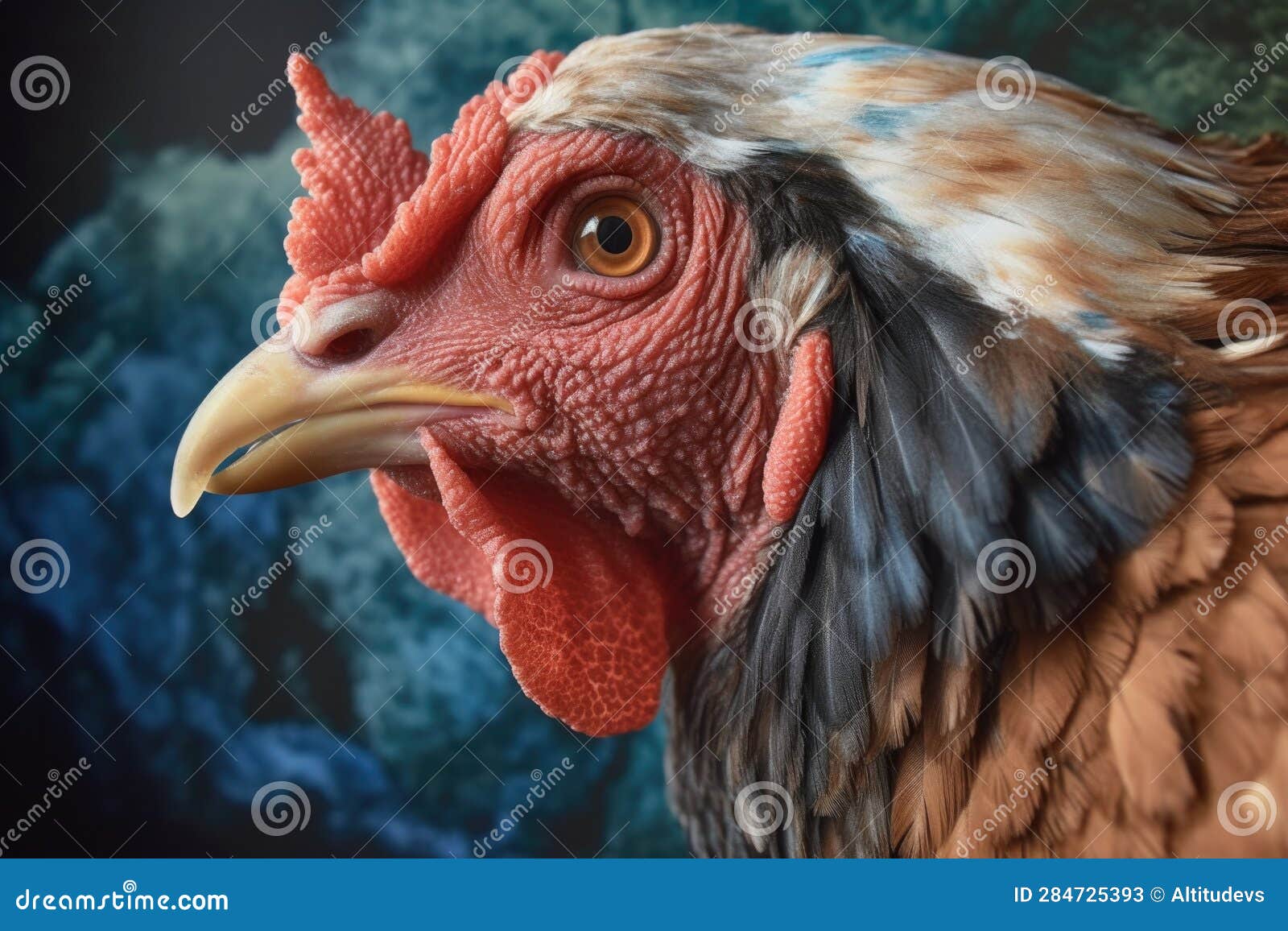 Close-up of a Hens Beak Pecking the Earth Stock Illustration ...