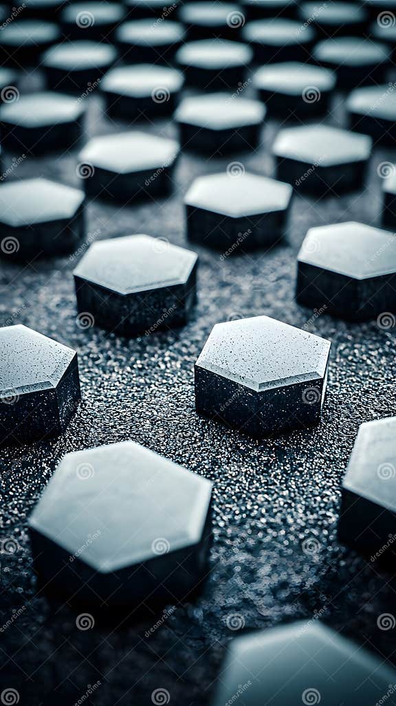 Close-up of Hexagonal Patterns on a Surface Stock Image - Image of ...