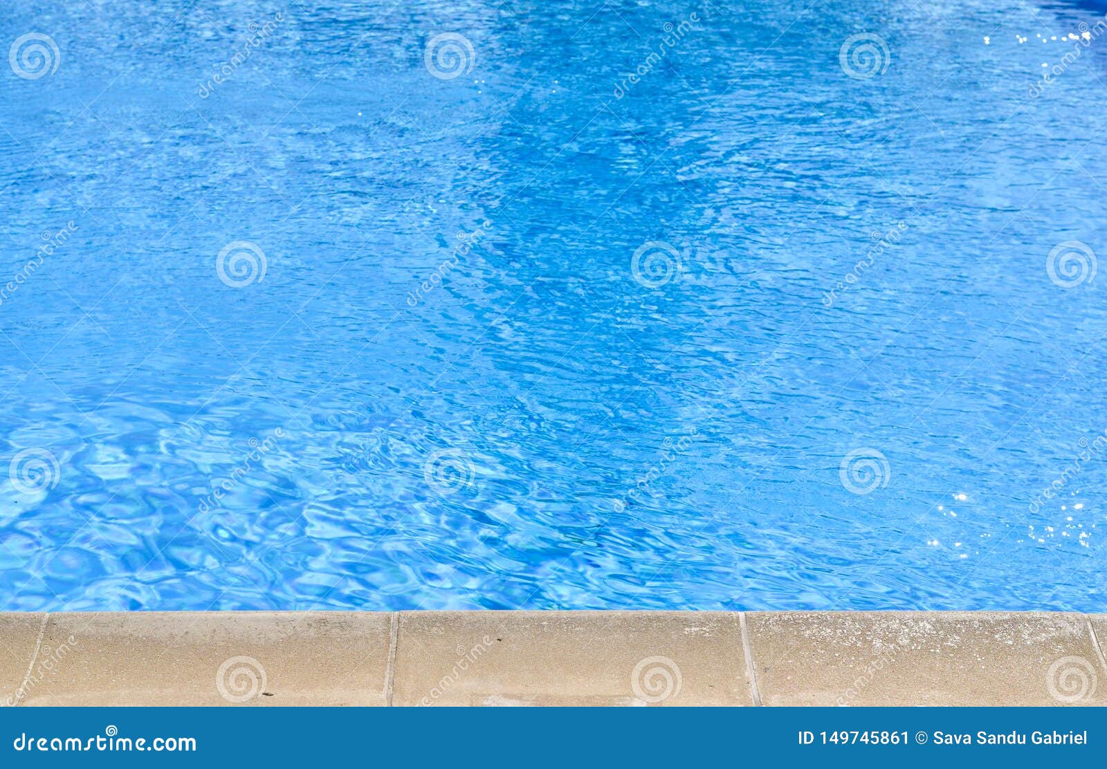 Close-up High Angle View of Blue Swimming Pool at Noon Stock Image ...