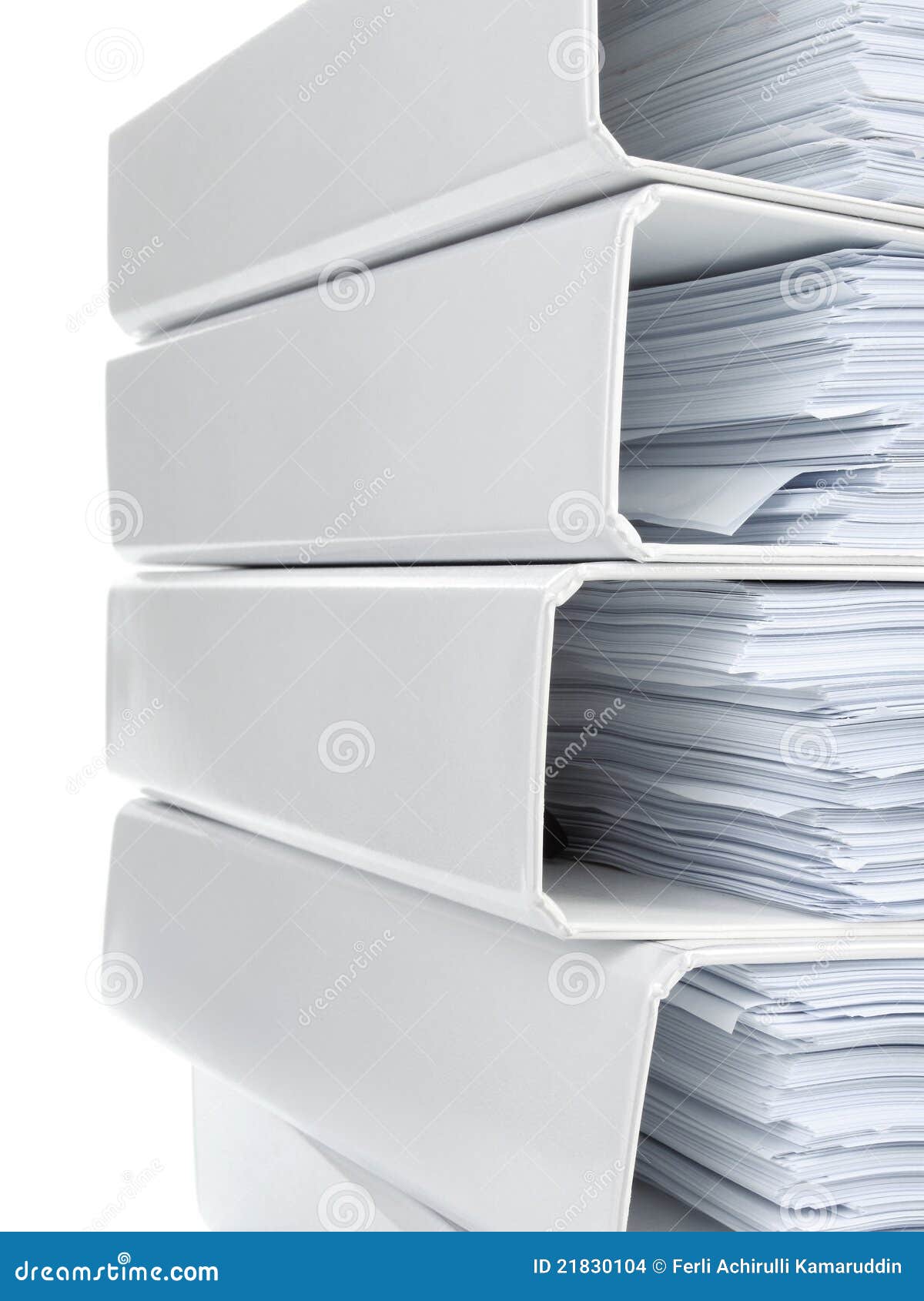 Close Up High Stack of Binder Stock Photo - Image of data, information ...