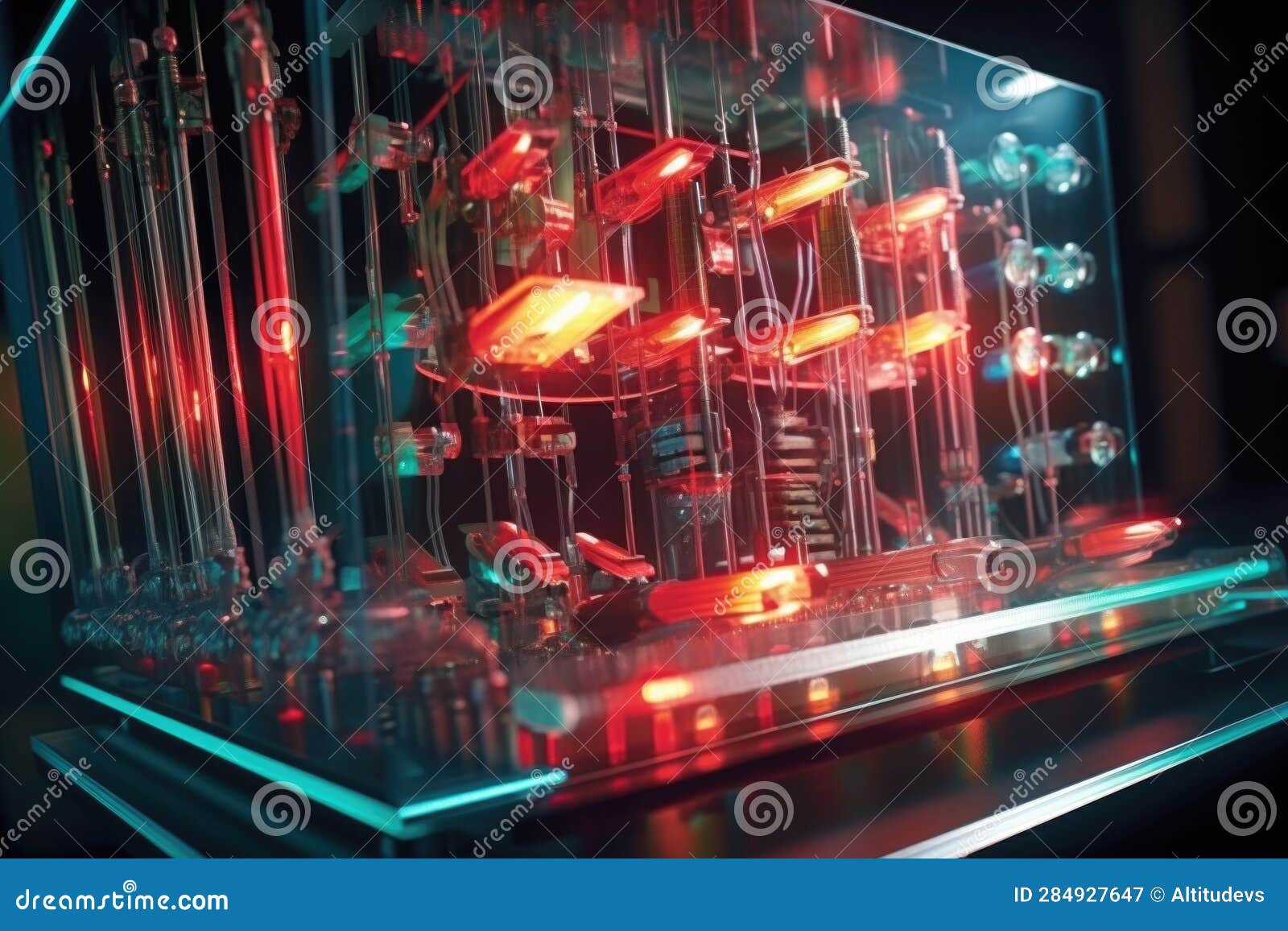 Close Up Of A High Tech Dna Sequencer Stock Illustration Illustration