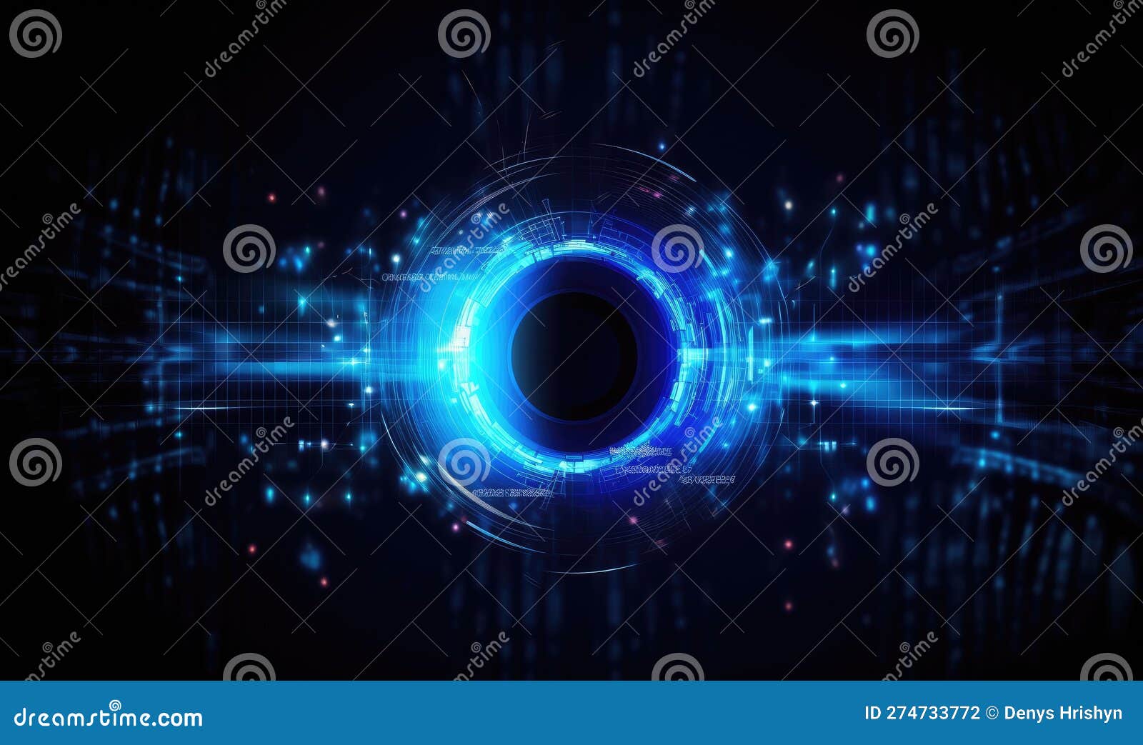 Close-up High-tech Image of Human Eye. Technology Concept Stock ...