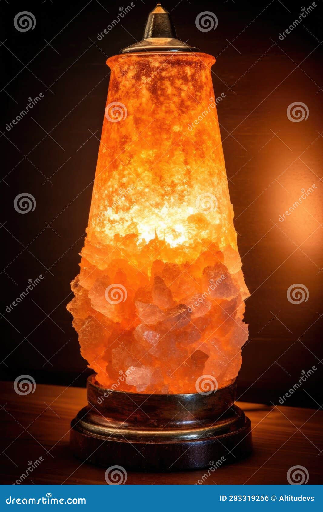 Close-up of a Himalayan Salt Lamp Glowing Stock Illustration ...