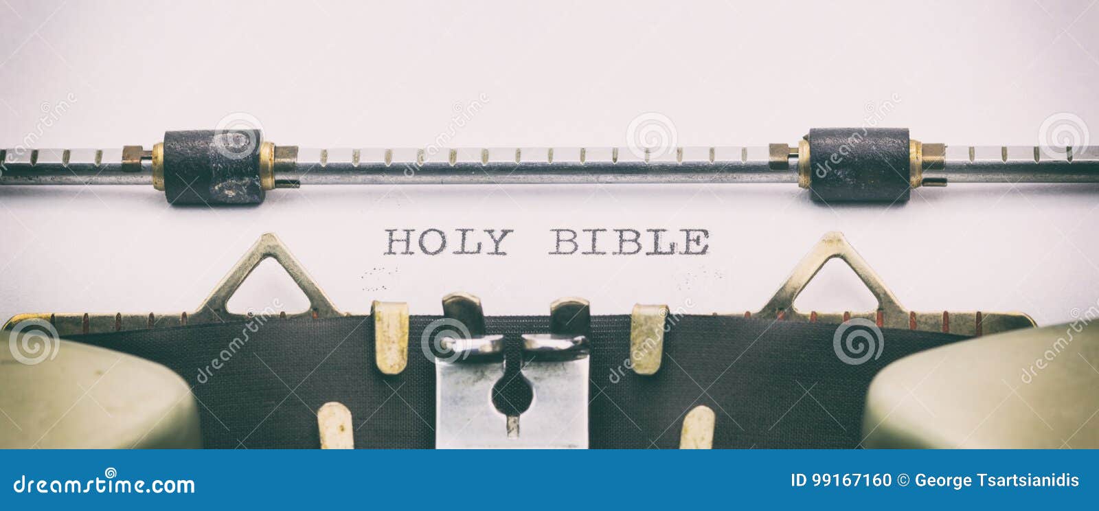 HOLY BIBLE in Capital Letters on a Typewriter Sheet Stock Photo - Image ...
