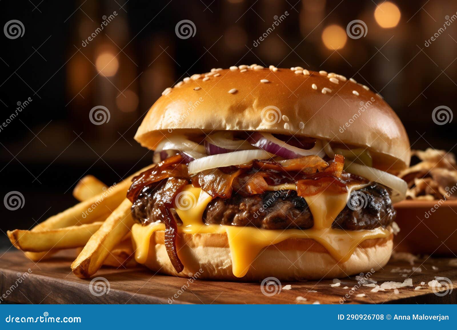 Close-up of Home Made Burger Stock Photo - Image of dinner, homemade ...