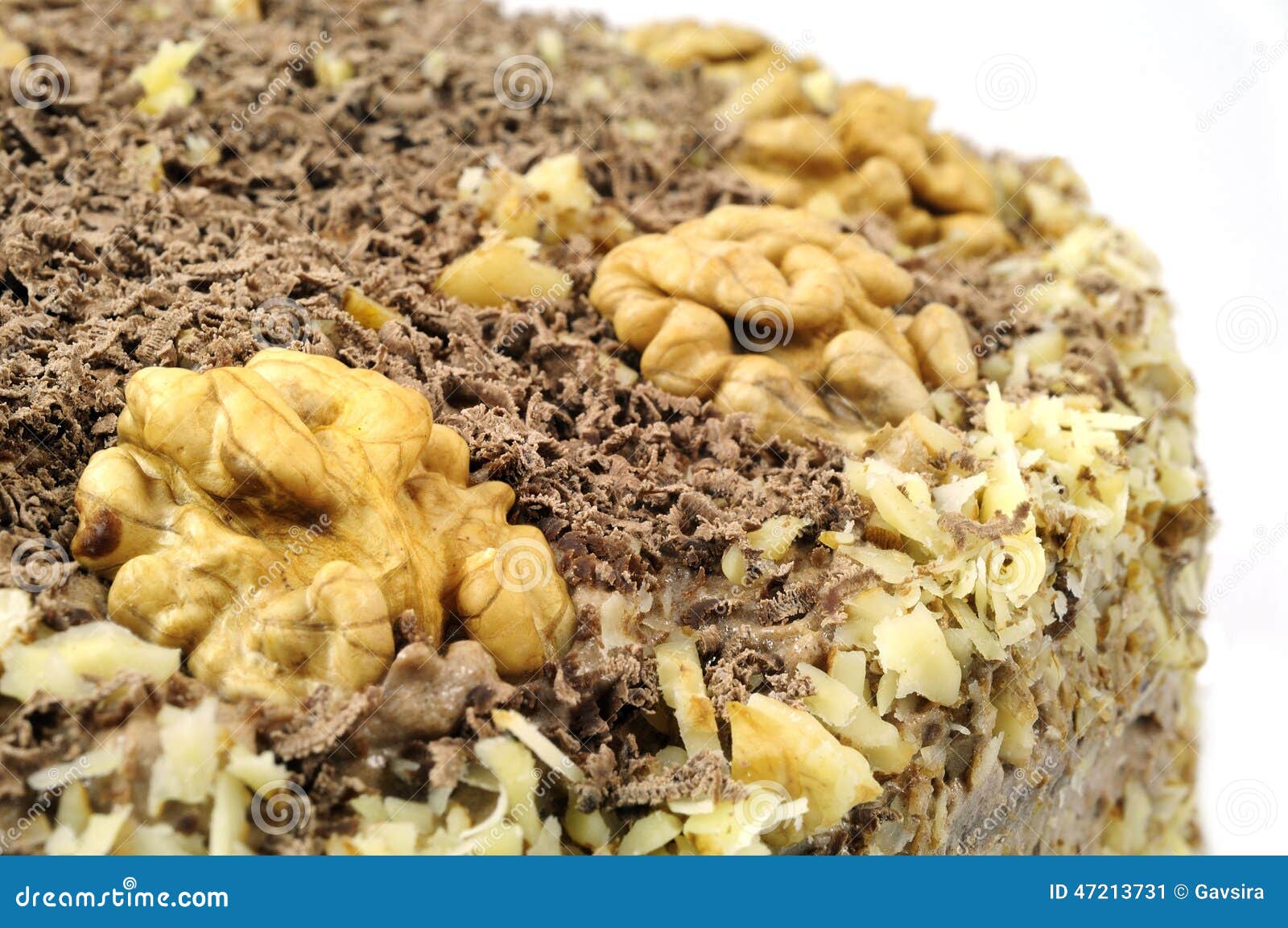 Close Up of Homemade Cake Decorated with Nuts Stock Image - Image of ...
