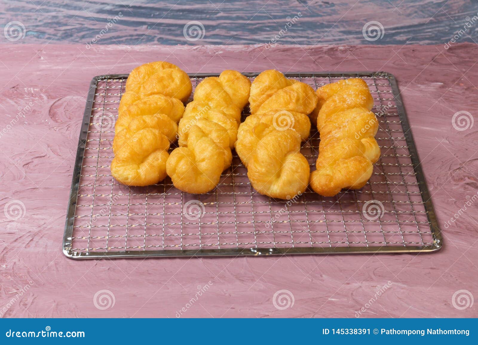 Homemade Fried Doughnuts Twist Stock Image - Image of color, cooked ...