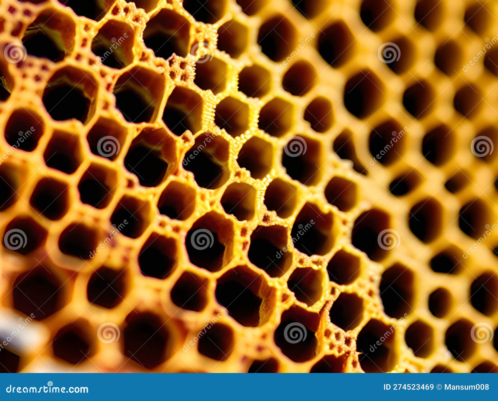 Honeycomb in the Form of a Bee , Ai Generated Stock Illustration ...