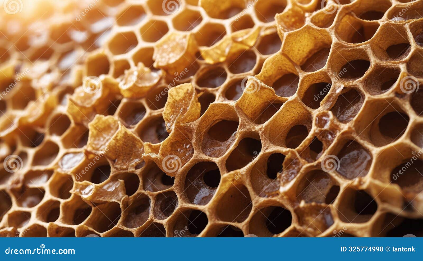 Detailed Close-Up of a Honeycomb Structure Stock Illustration ...