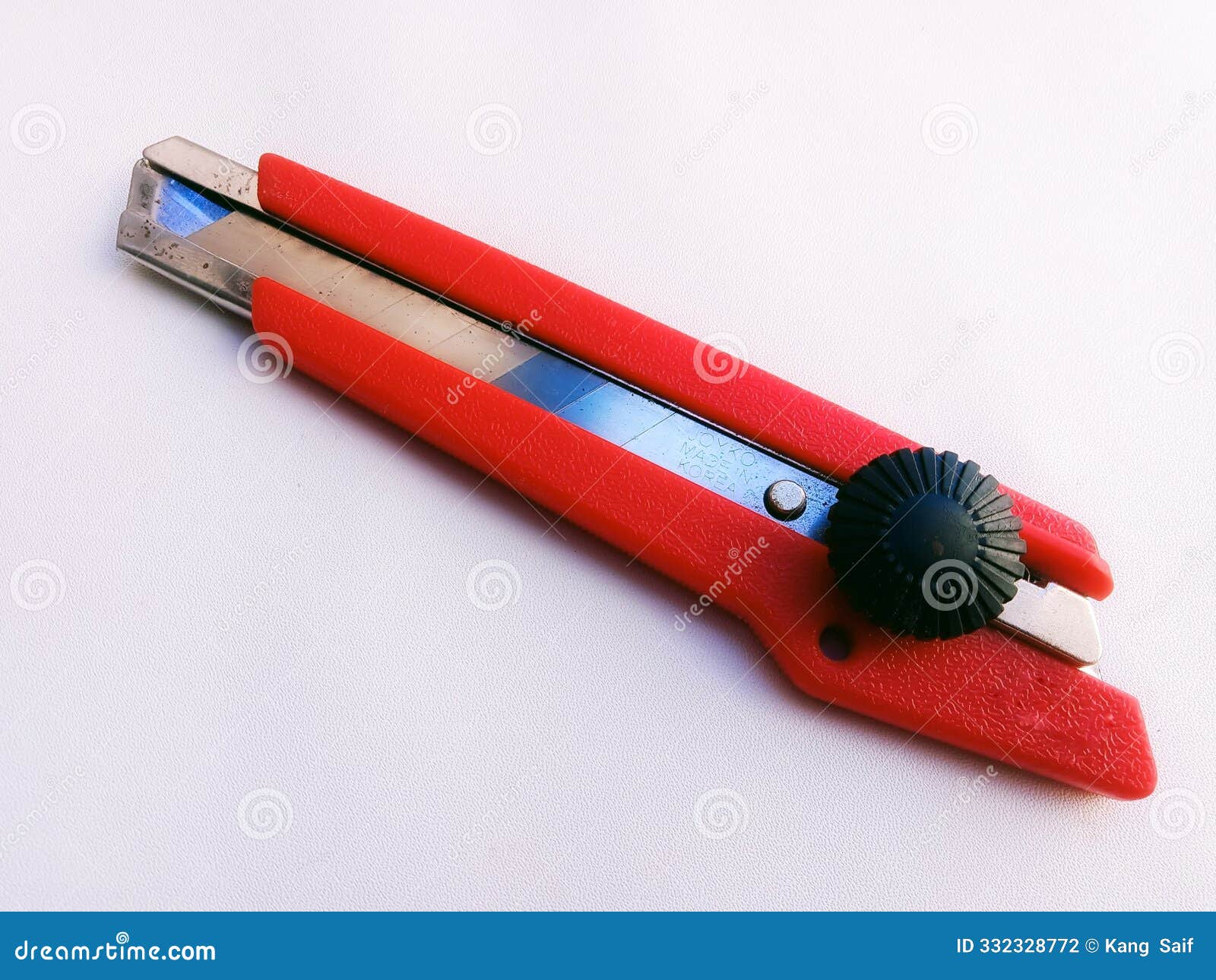 Close Up Horizontal Shot of a Red Cutting Tool Stock Photo - Image of ...