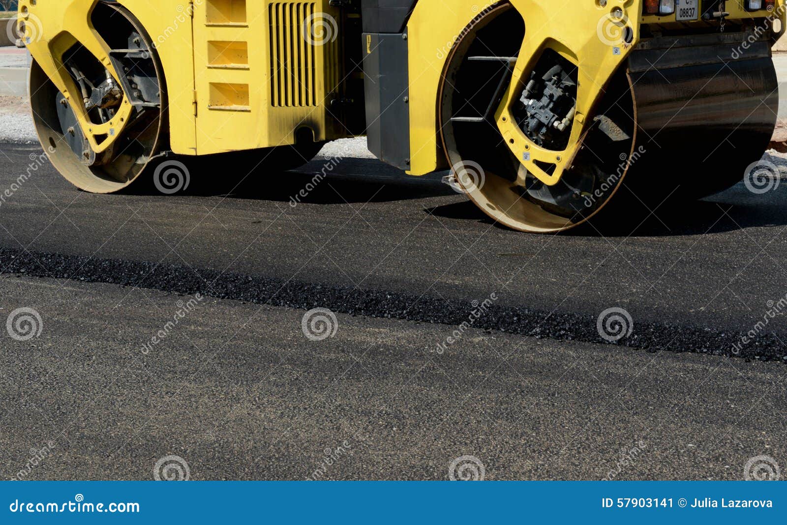 Close-up Horizontal View of New Asphalt Road on August 13, 2015 Stock ...