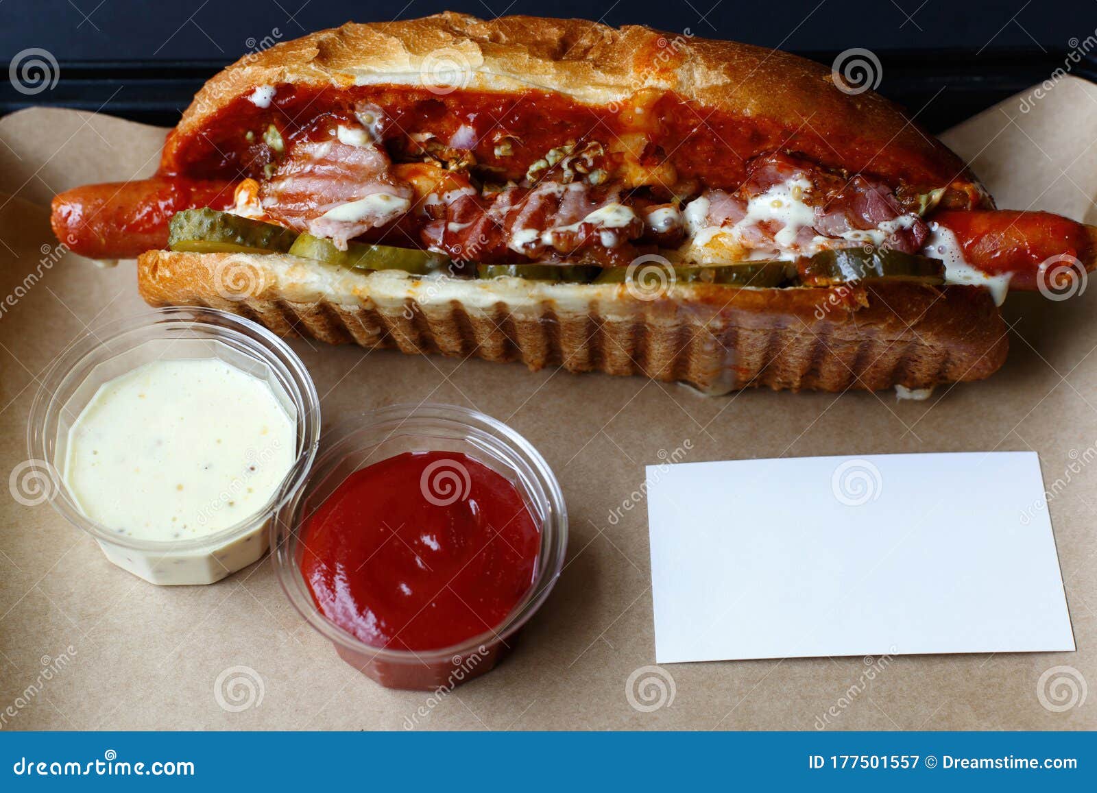 Close Up of Hot Dog. Fast Food Stock Image - Image of mustard ...