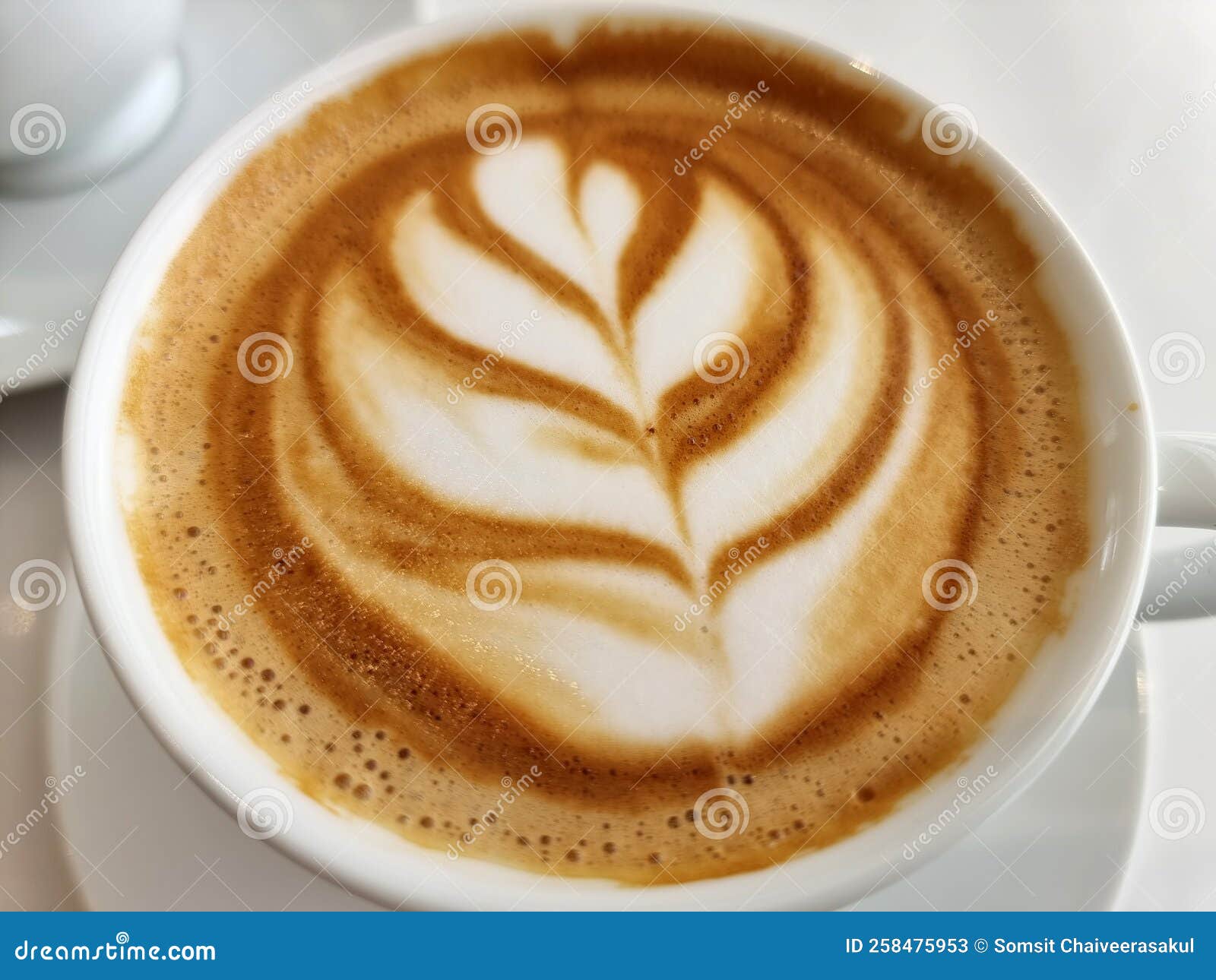 Close-up Hot Latte Art Coffee Background Stock Image - Image of ...