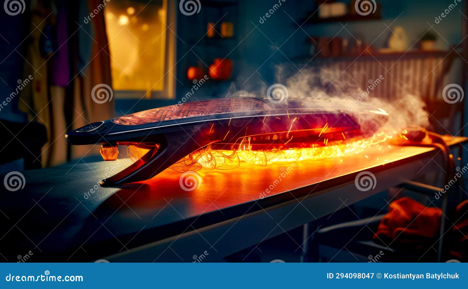 Close Up of Hot Plate on Table with Smoke Coming Out of it. Generative ...