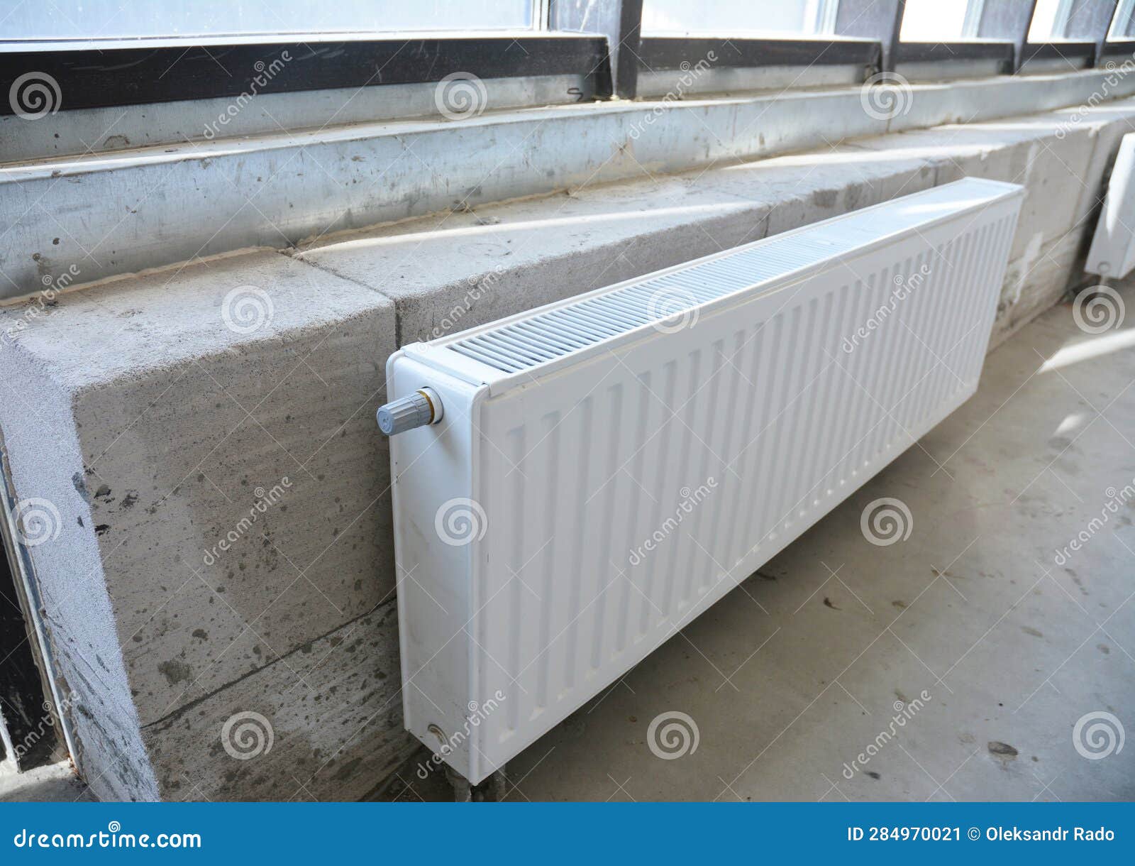 Close Up on Hot Water Radiator Installation Stock Image - Image of ...