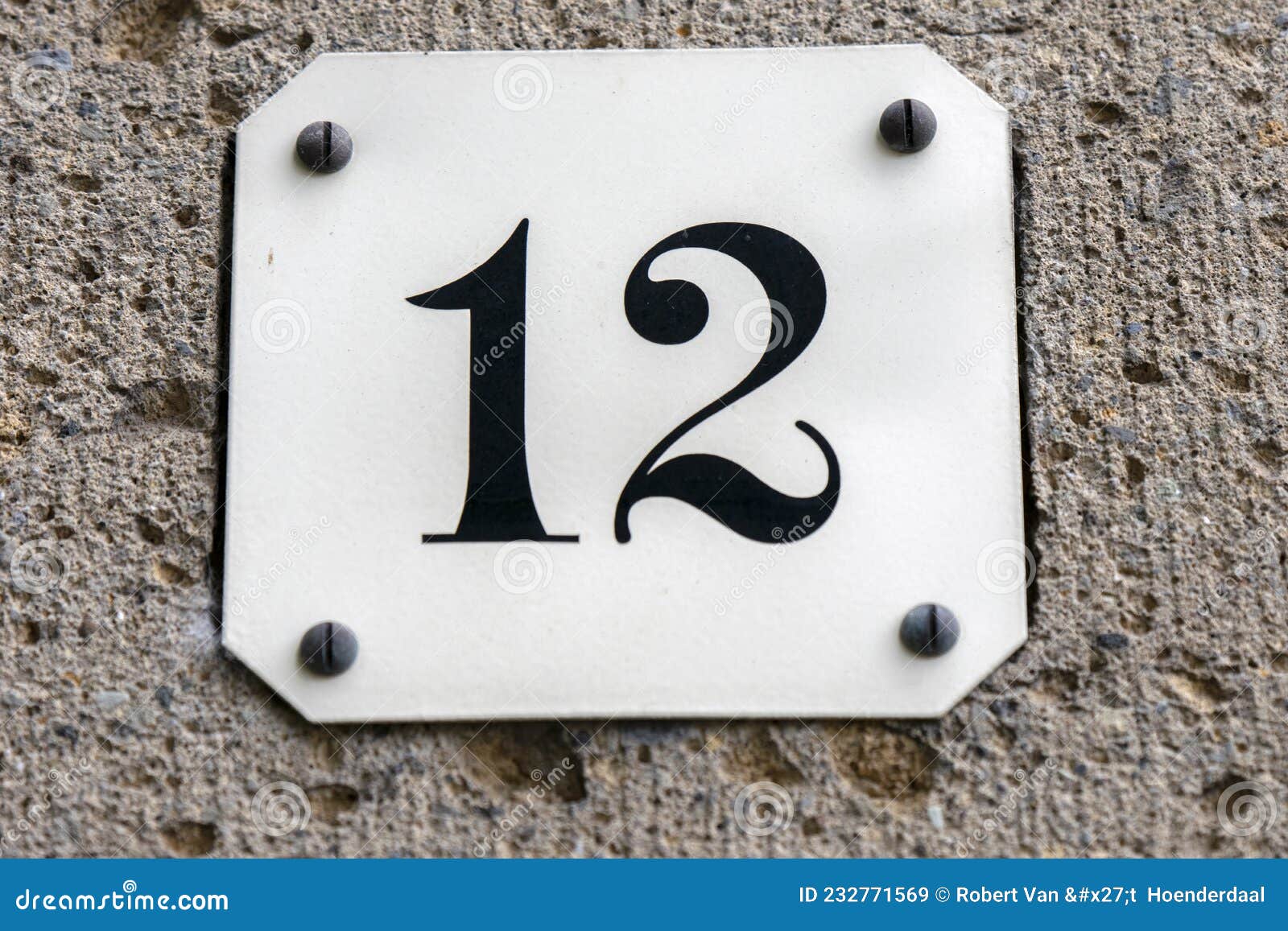 Close Up House Number 12 at Amsterdam the Netherlands 19-9-2021 Stock ...