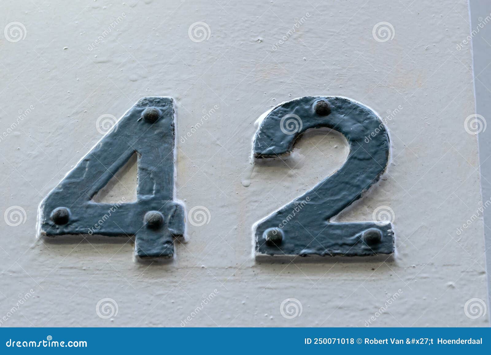 Close Up House Number 42 at Amsterdam the Netherlands 14-3-2022 Stock ...