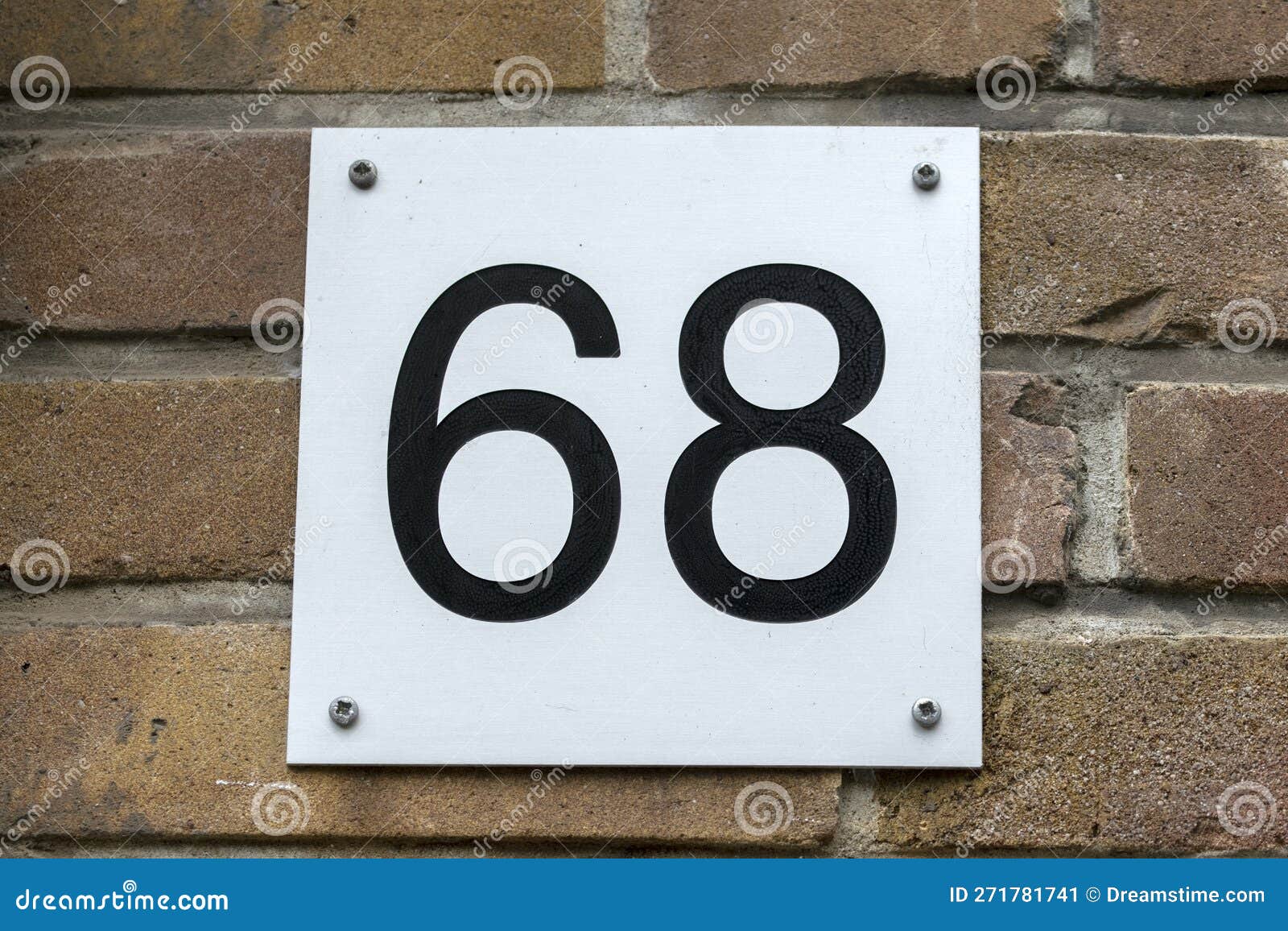 Close Up House Number 68 at Amsterdam the Netherlands 15-9-2022 Stock ...