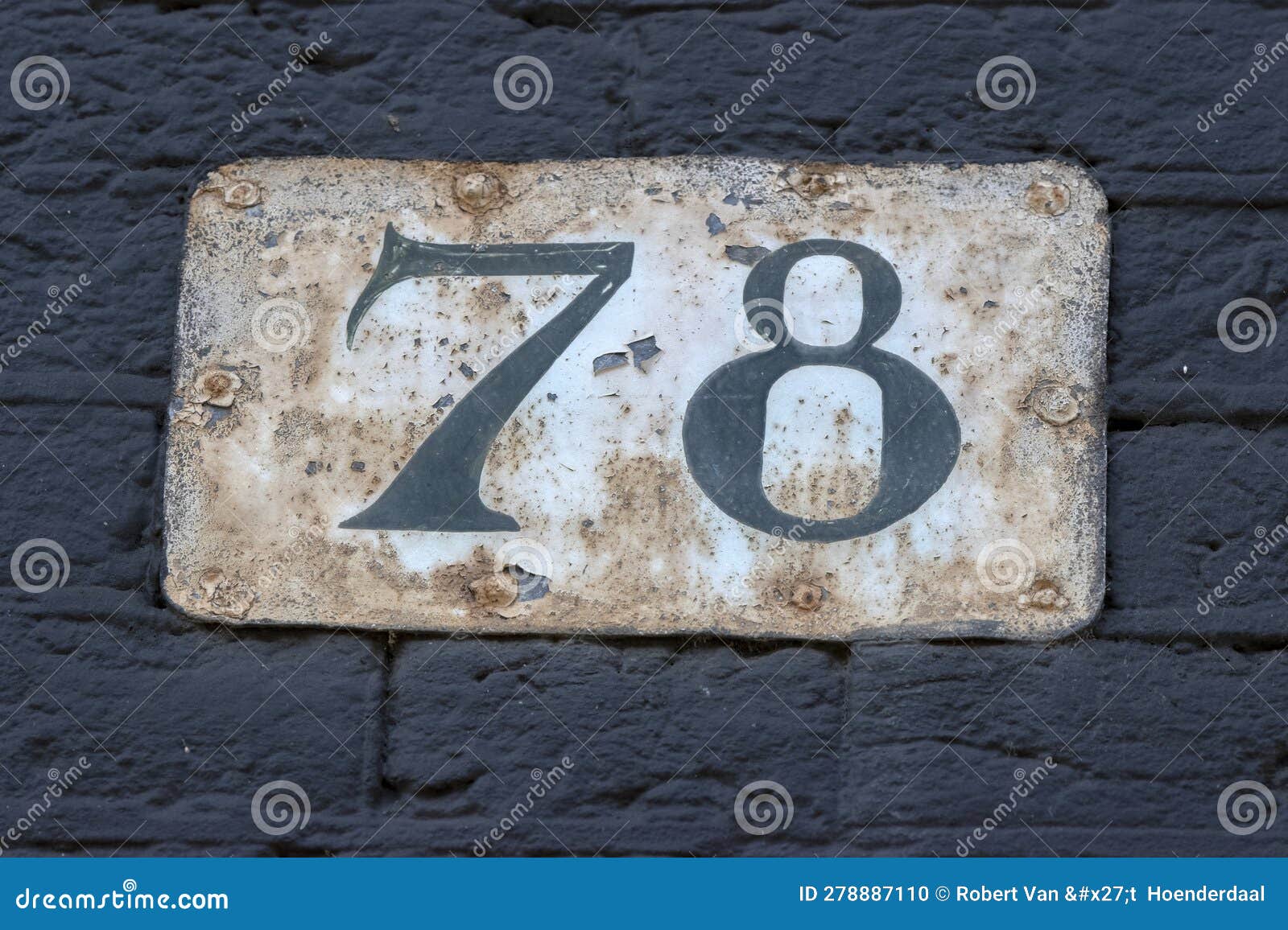 Close Up House Number 78 at Amsterdam the Netherlands 27-4-2023 Stock ...