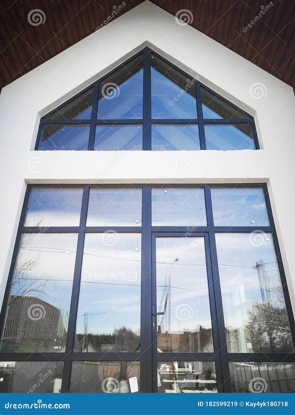 Close-up of a House with Street Windows Stock Image - Image of design ...