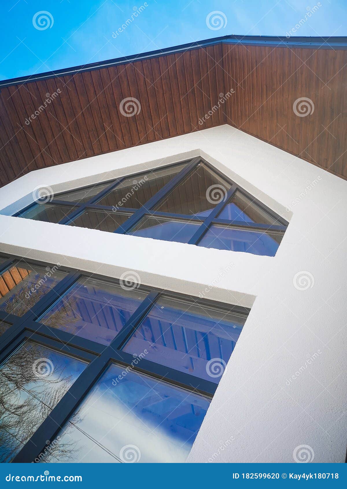 Close-up of a House with Street Windows Stock Photo - Image of lamp ...