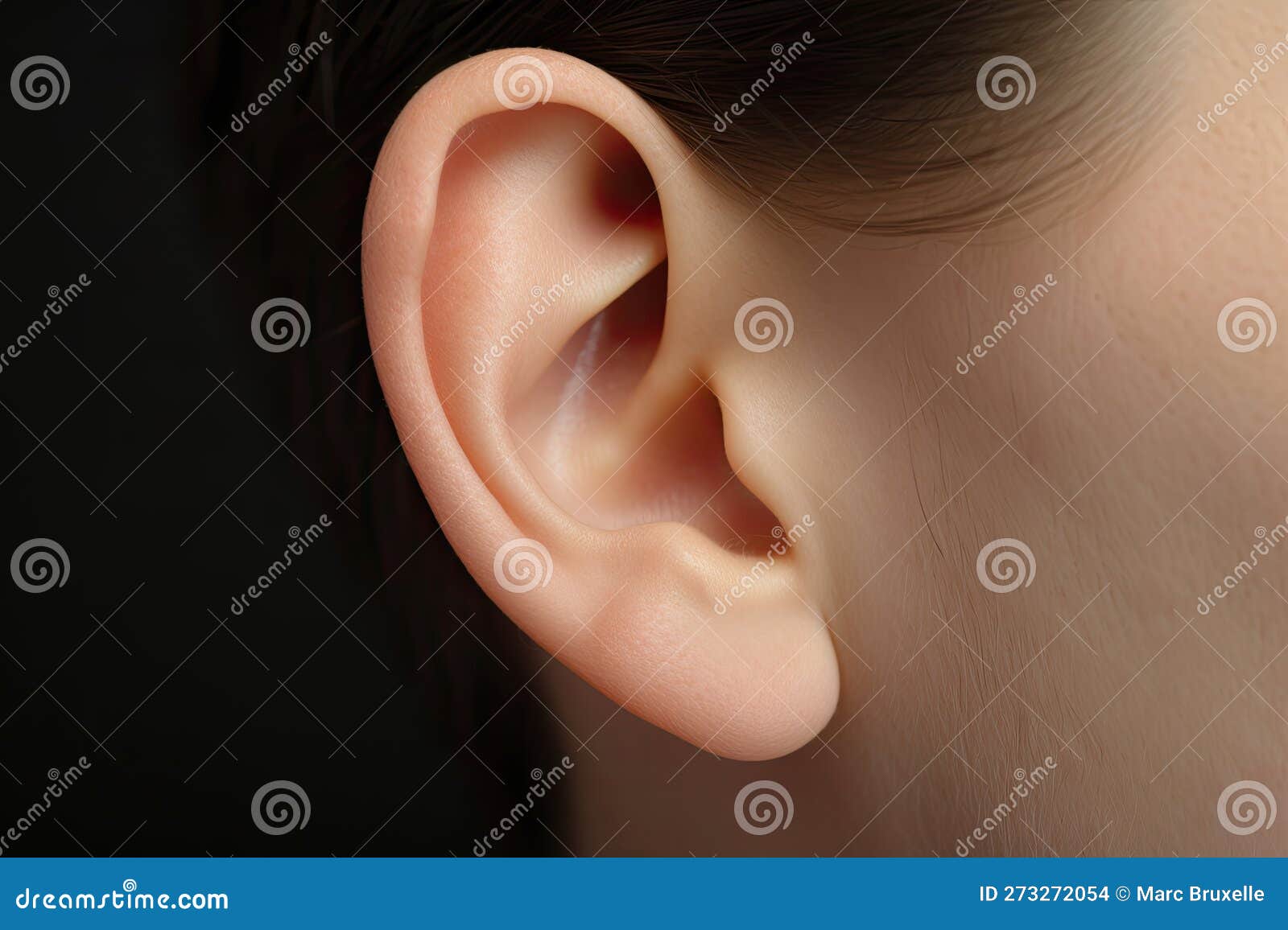 Close-up of a Human Ear - AI Generated Stock Illustration ...