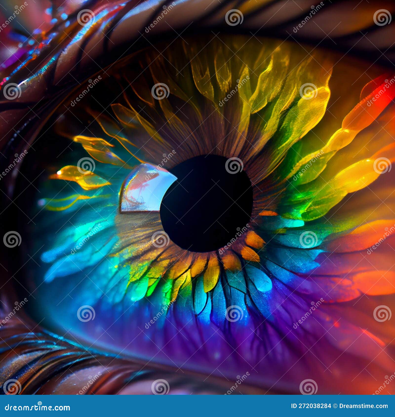 Close Up of Human Eye with Beautiful Iris. Generative Ai Stock ...