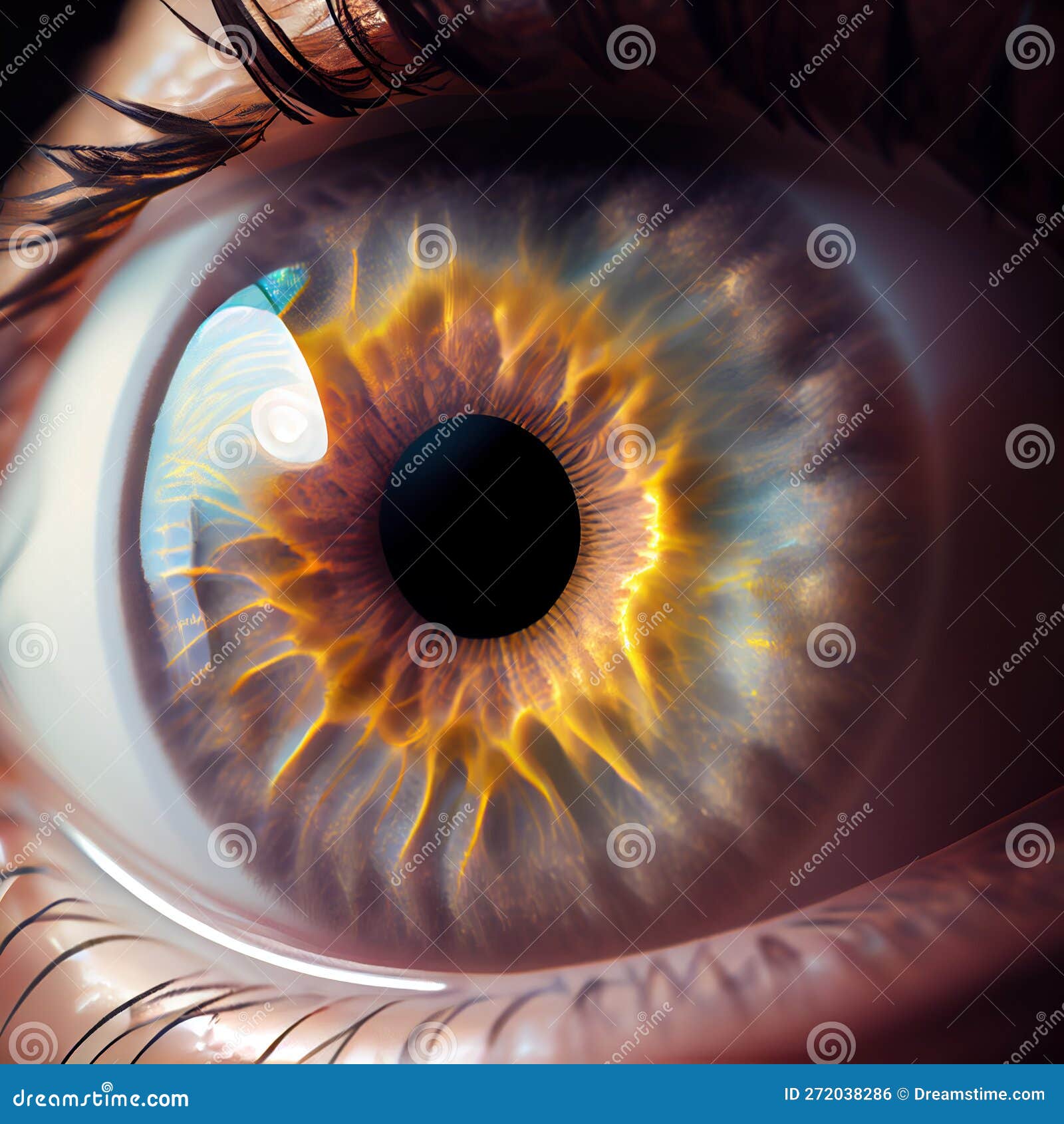 Close Up of Human Eye with Beautiful Iris. Generative Ai Stock Photo ...