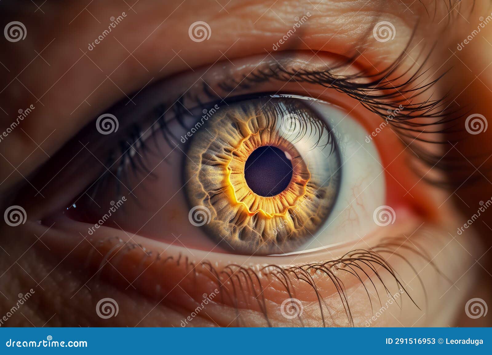 A Close-up of the Human Eye. Stock Illustration - Illustration of ...