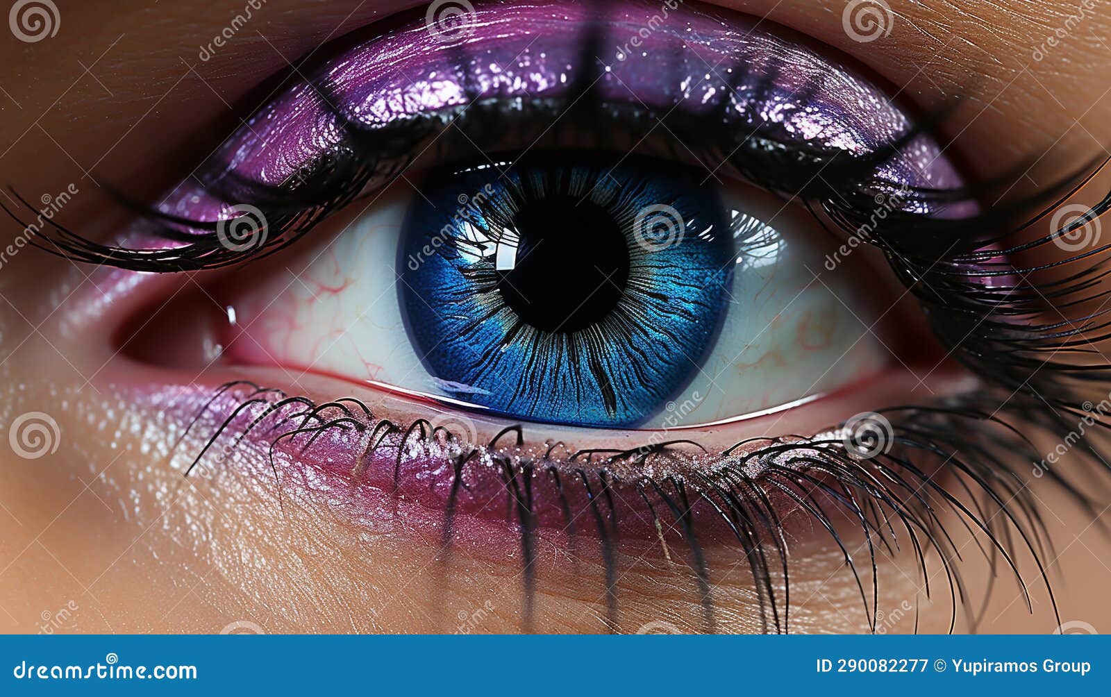 Close Up of a Human Eye, Looking at Camera with Elegance Generated by ...