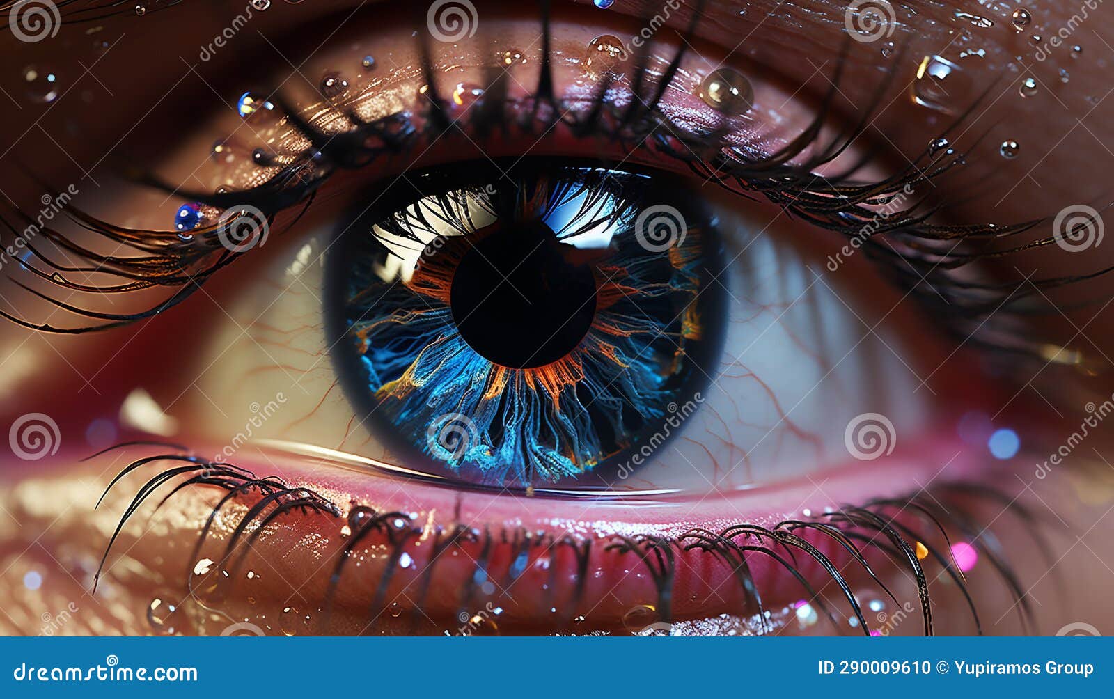 Close Up of a Human Eye, Looking into the Camera Generated by AI Stock ...