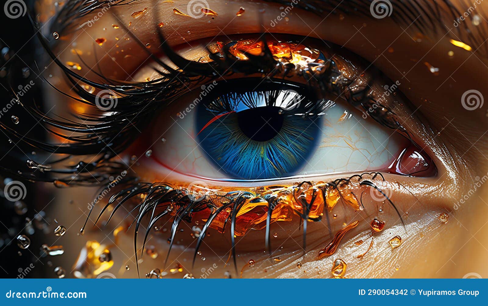 Close Up of a Human Eye, Looking at Camera, Vibrant Colors Generated by AI Stock Photo - Image ...