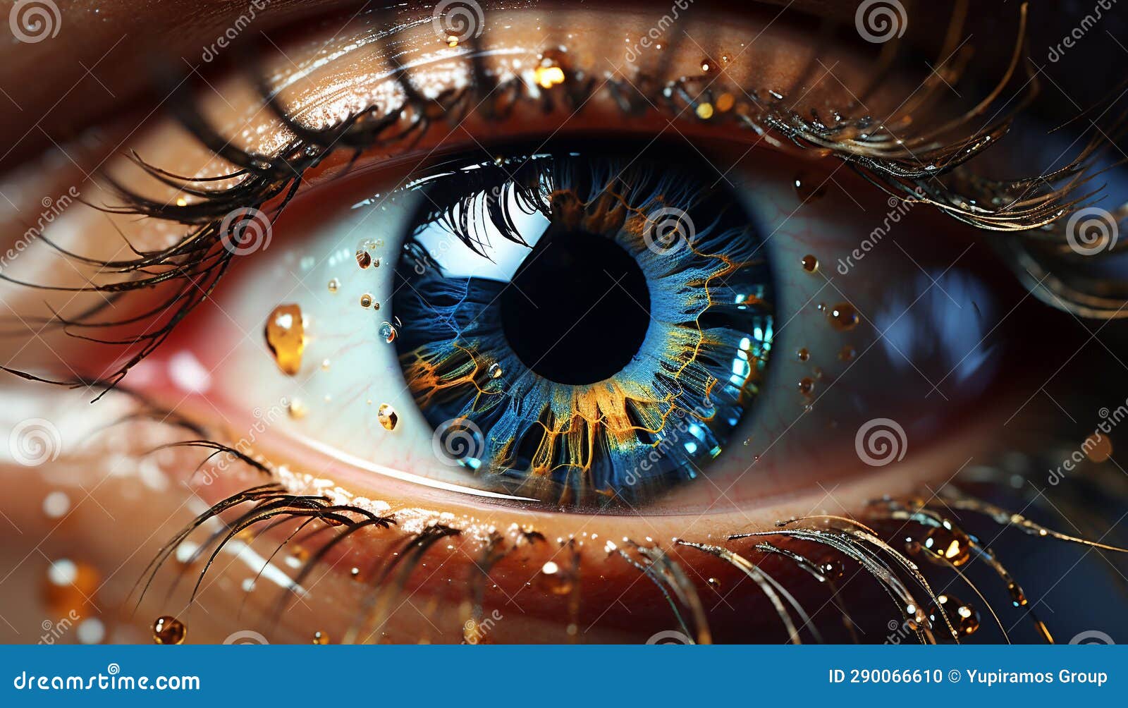 Close Up of a Human Eye, Looking at Camera, Vibrant Colors Generated by AI Stock Photo - Image ...