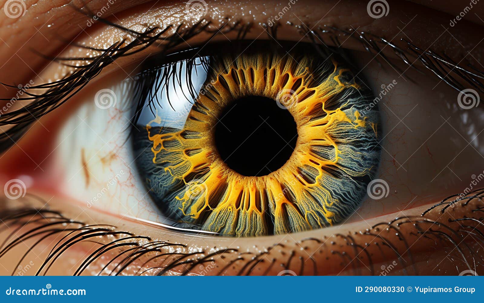 Close Up of a Human Eye, Looking at Camera, Vibrant Colors Generated by ...