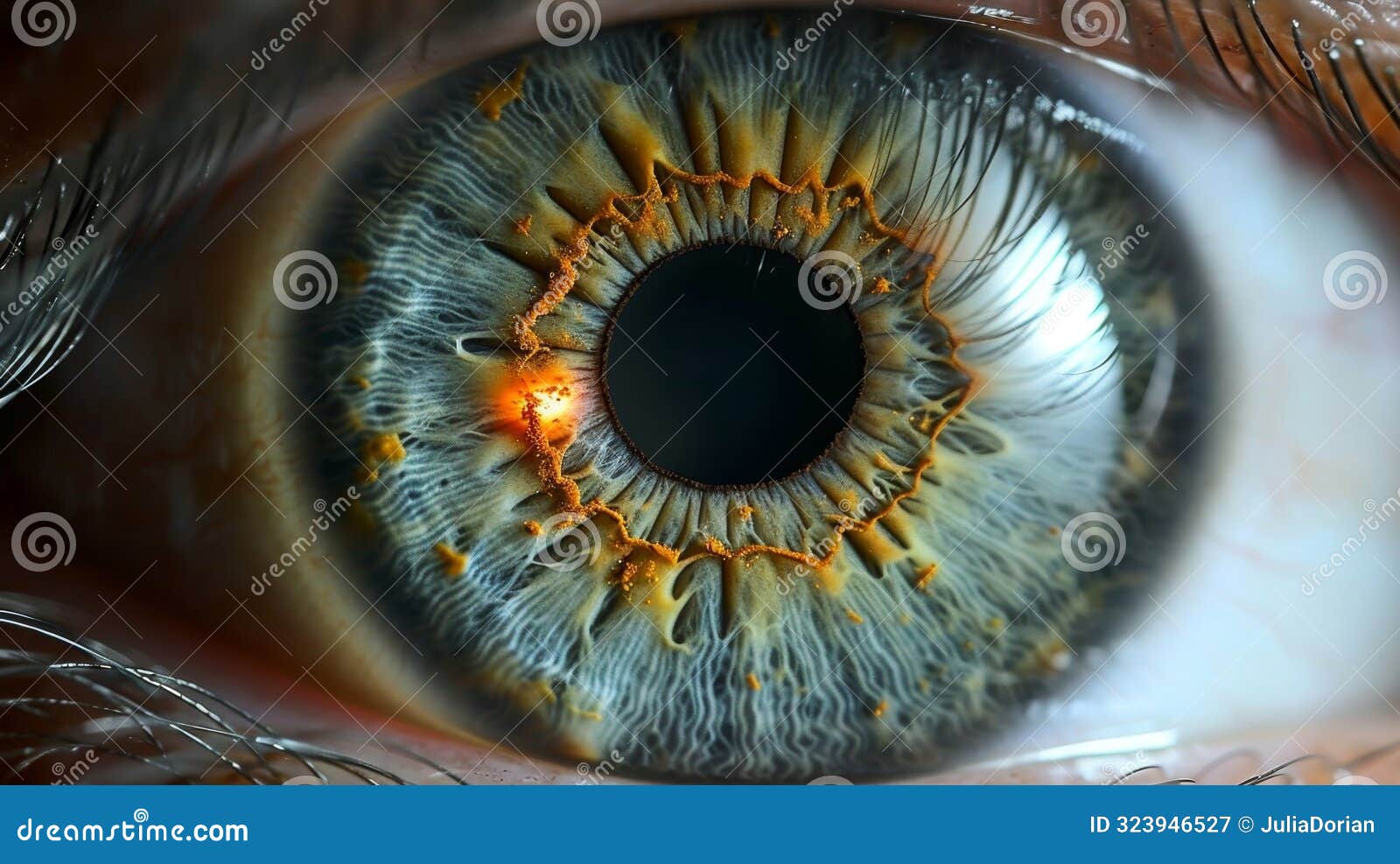 Close Up of Human Eye with Red Laser Beam for Laser Eye Surgery, White ...