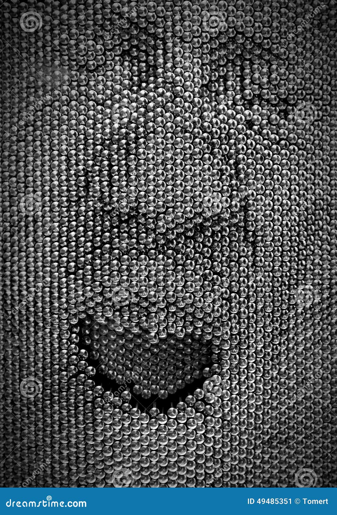 Close Up of Human Face Concept Made from Pin Board Toy Stock Image ...