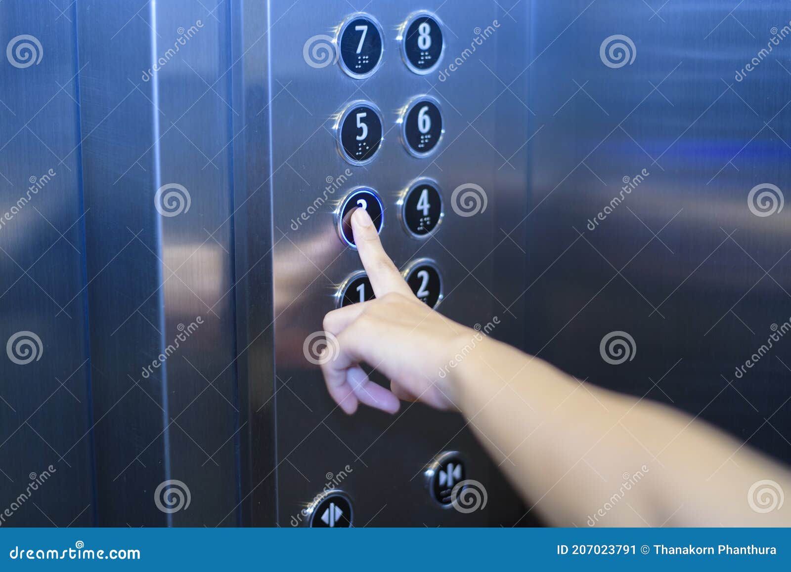 Pushing Elevator Down Button Stock Image | CartoonDealer.com #61698355