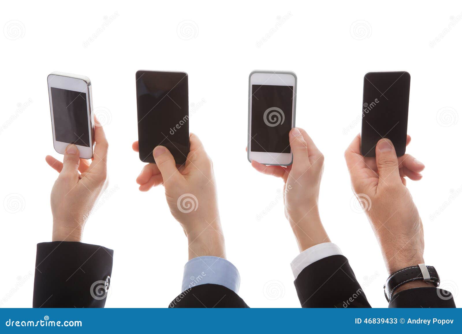 Close Up of Human Hand Holding Cell Phone Stock Image - Image of screen ...
