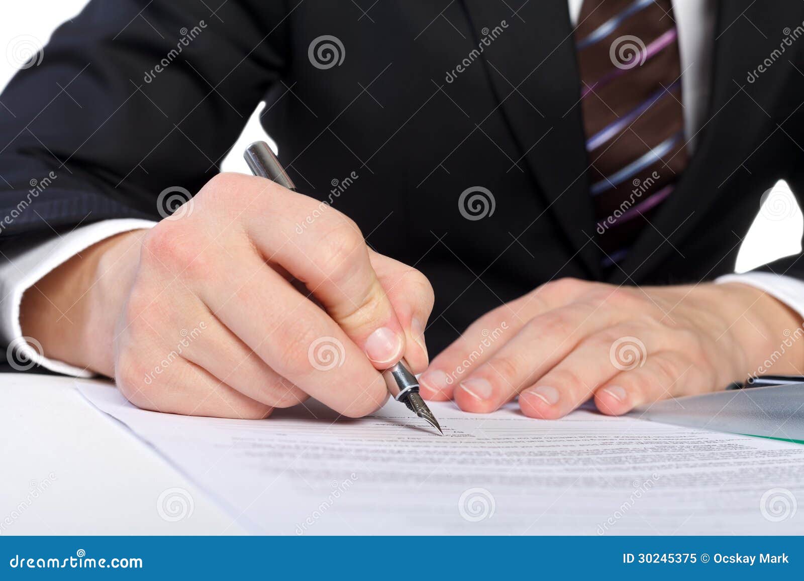 Signing the document stock image. Image of letter, contract - 30245375