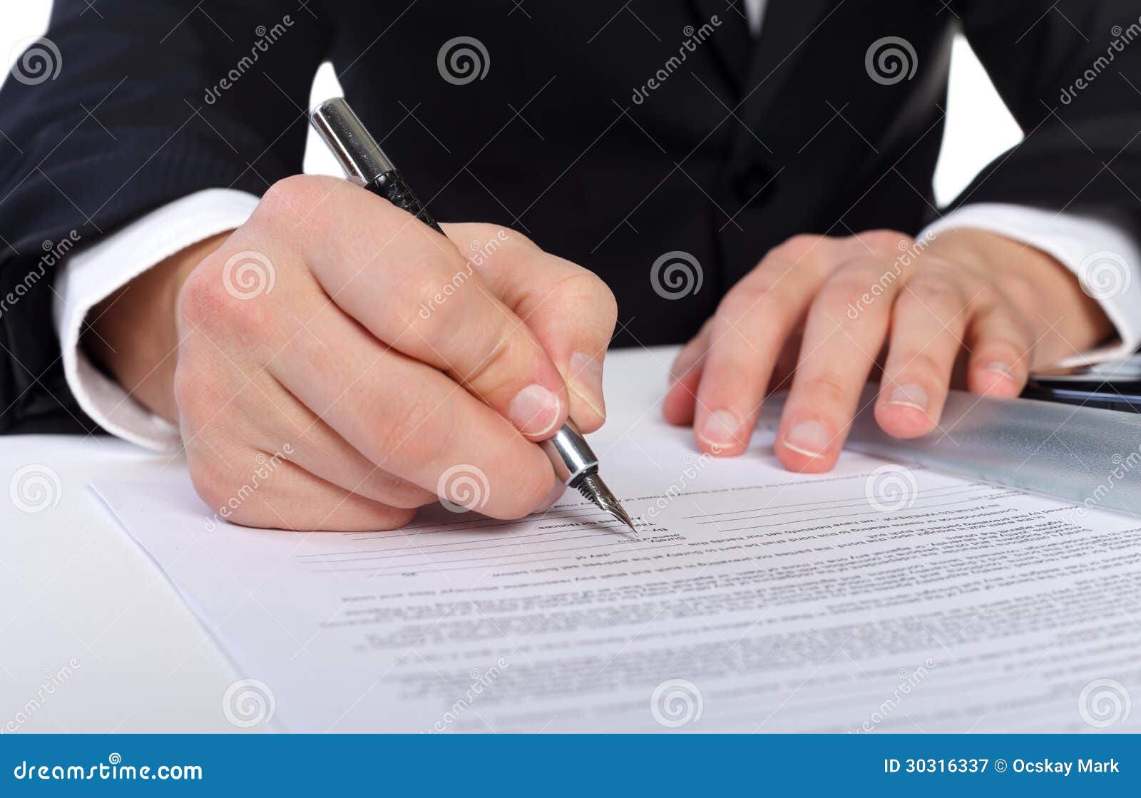 Signing the document stock image. Image of desk, official - 30316337