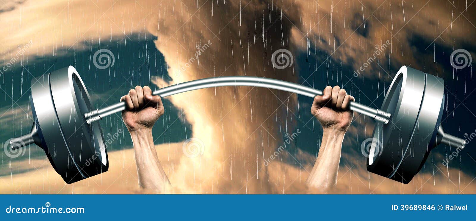 Close-up of Human Hands Lifting Up Barbell Stock Illustration ...