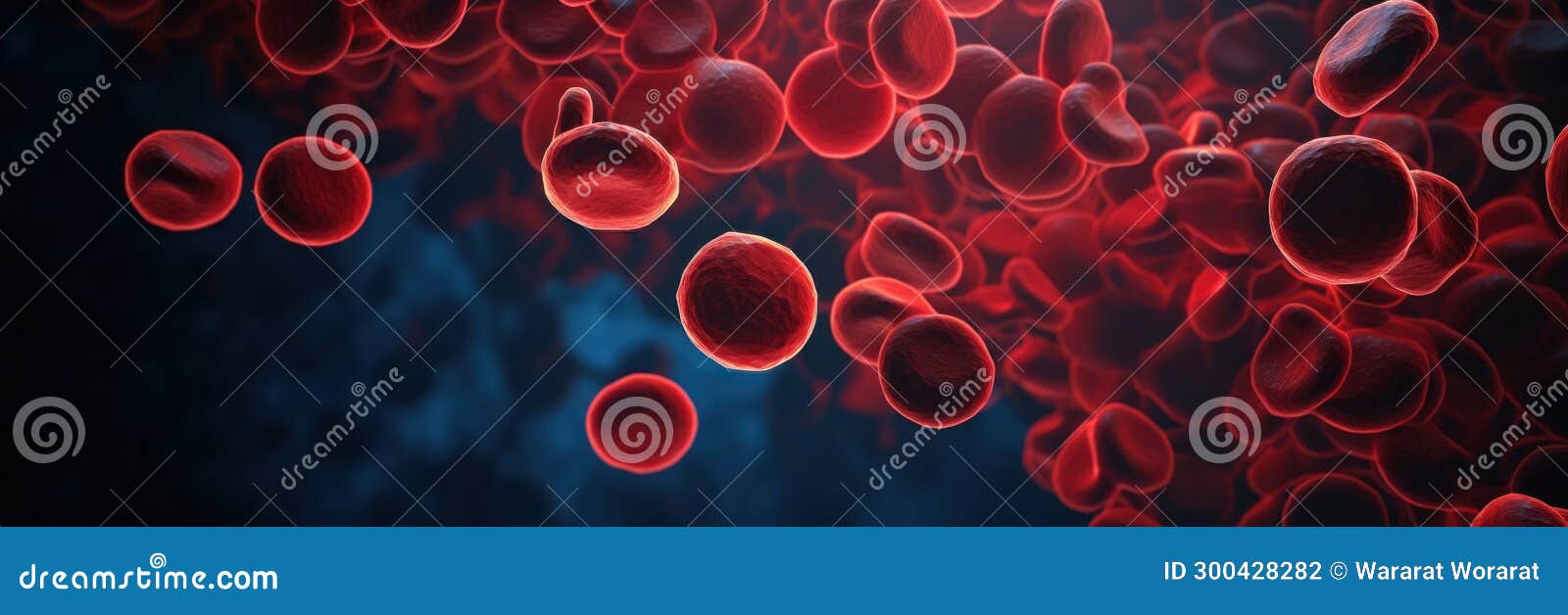 Close Up of Human Red Blood Cells Stock Illustration - Illustration of ...