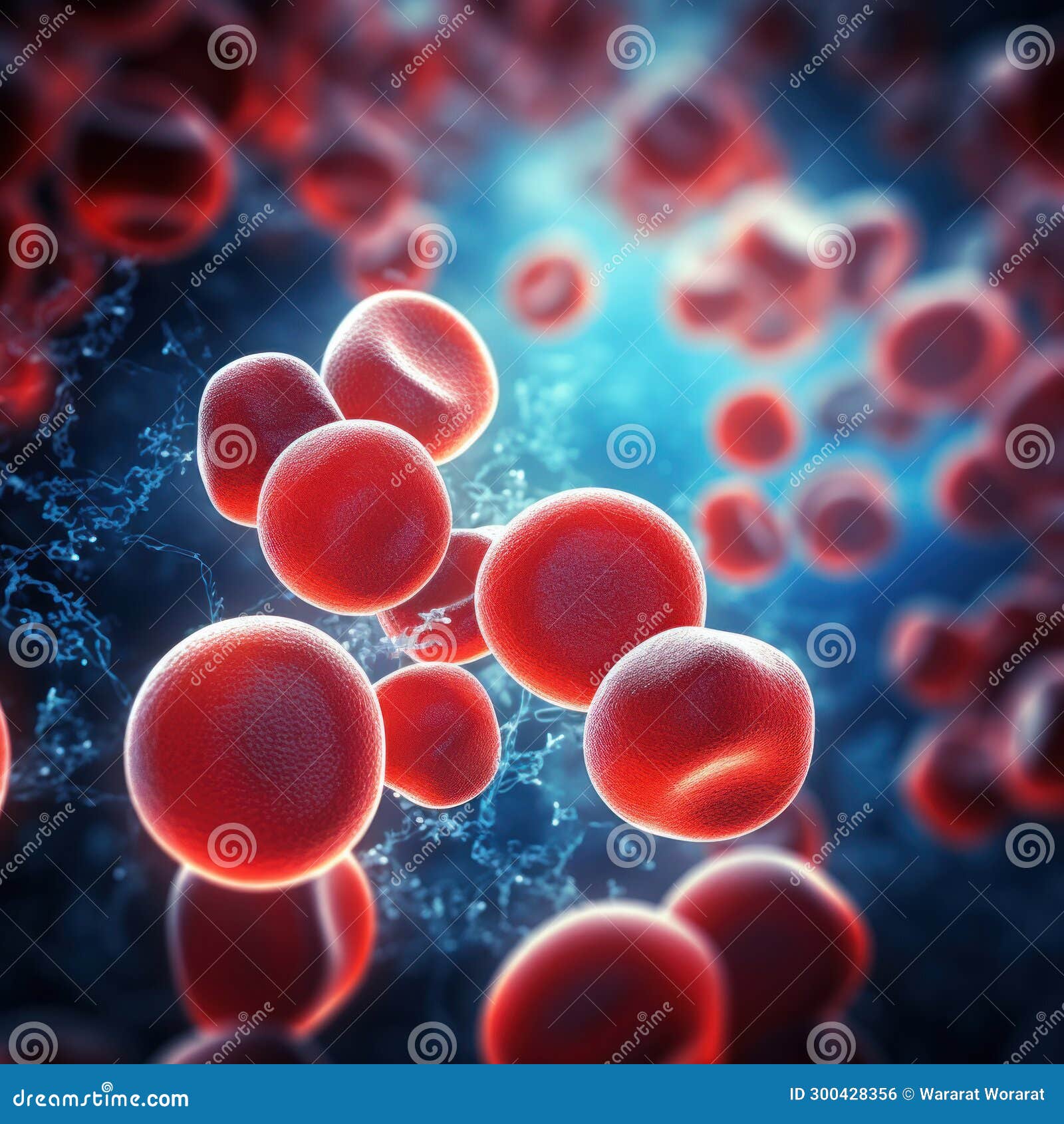 Close Up of Human Red Blood Cells Stock Illustration - Illustration of ...