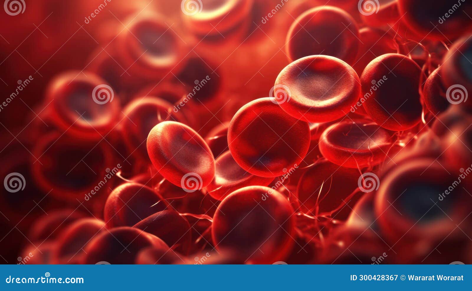 Close Up of Human Red Blood Cells Stock Illustration - Illustration of ...